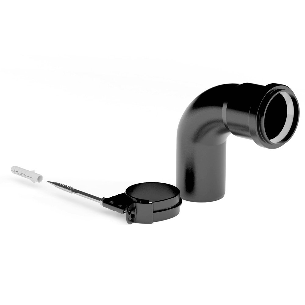 Glow-worm Plume Management 90d Elbow Black Product