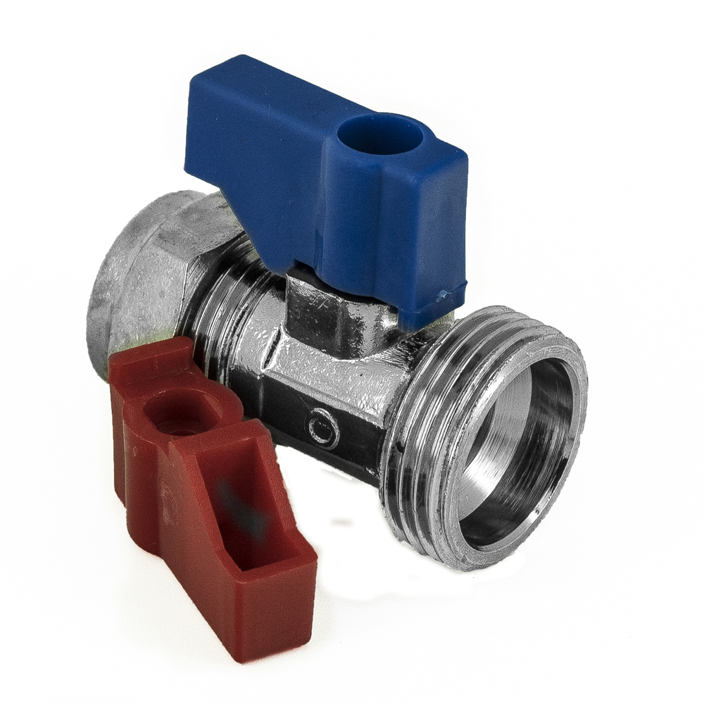 15mm x ¾" Chrome Straight Washing Machine Valve Hot/cold Product