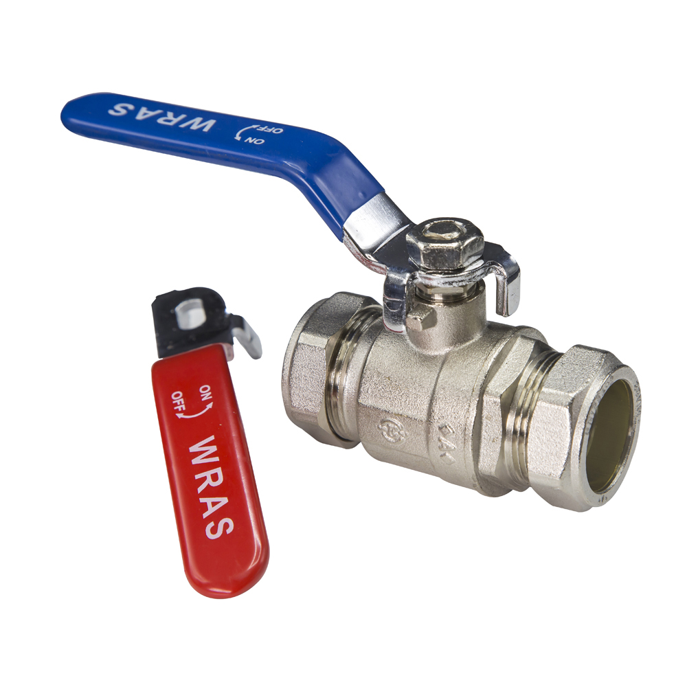 54mm Full Bore Lever Valve Red/Blue WRAS Product