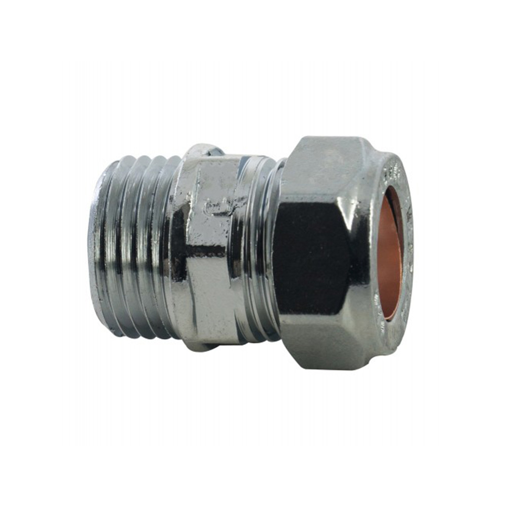 Compression 15mm x ½" Male Iron Chrome Product