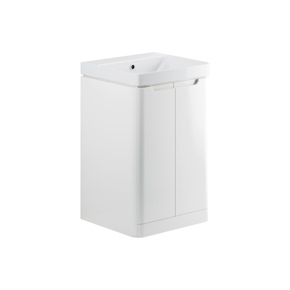Livenza Noble 500mm 2 Door Floor Standing Cloakroom Basin Unit - White ...