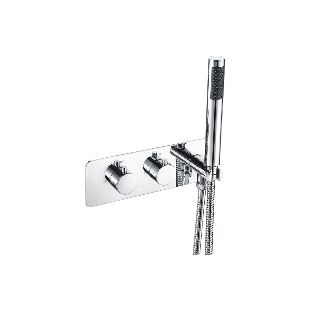 Livenza Axel Thermostatic Two Outlet Shower Valve w/Handset - Chrome ...
