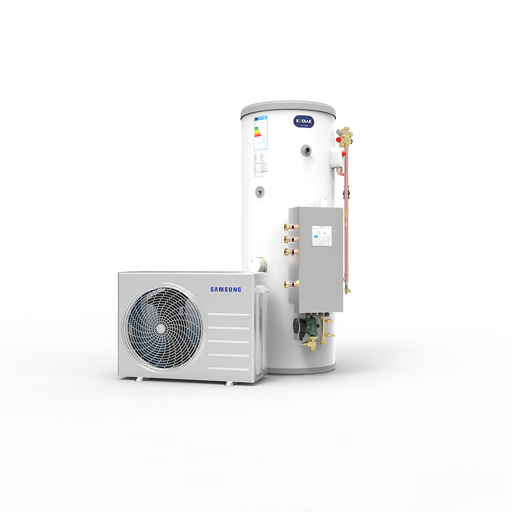 Samsung 1PH Monobloc 8 - 6.37kW ASHP + 200L Kodiak Standard Pre-Plumb ...