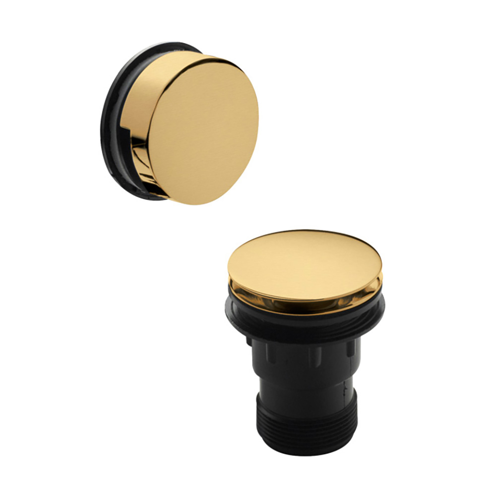 Bath Easy Clean Push Button Waste & Overflow Brushed Brass Product